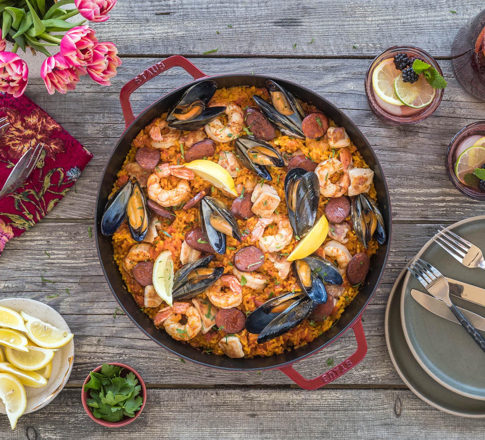 Grilled Spanish Paella | Whitewater Cooks